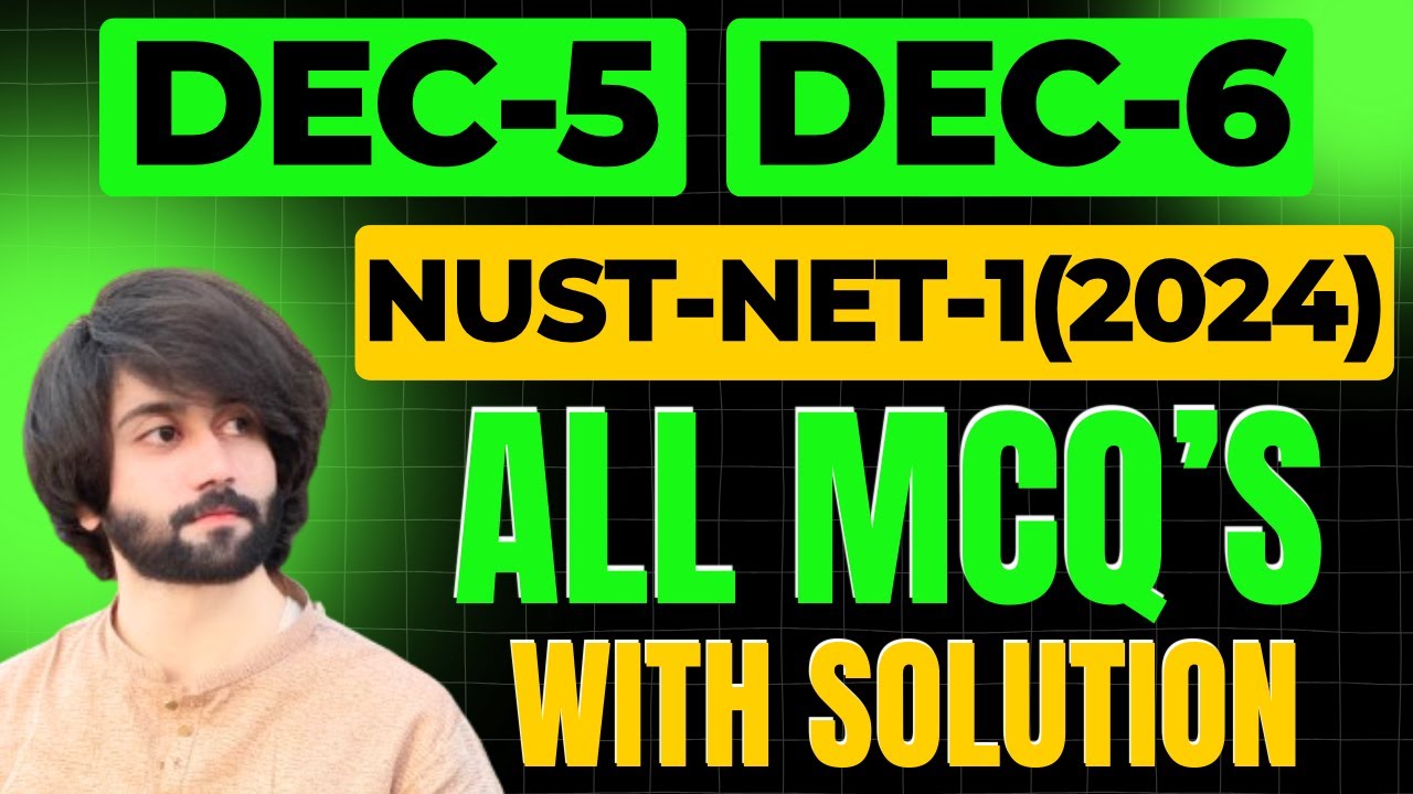 NUST NET 1 MCQs I NUST Past Papers I NUST Solved Past Papers I NUST ...