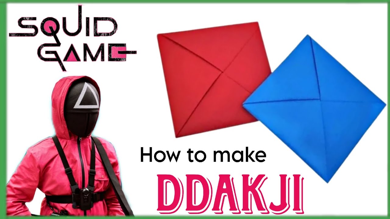 How to make squid game ddakji l ddakji making tutorial easy step by ...