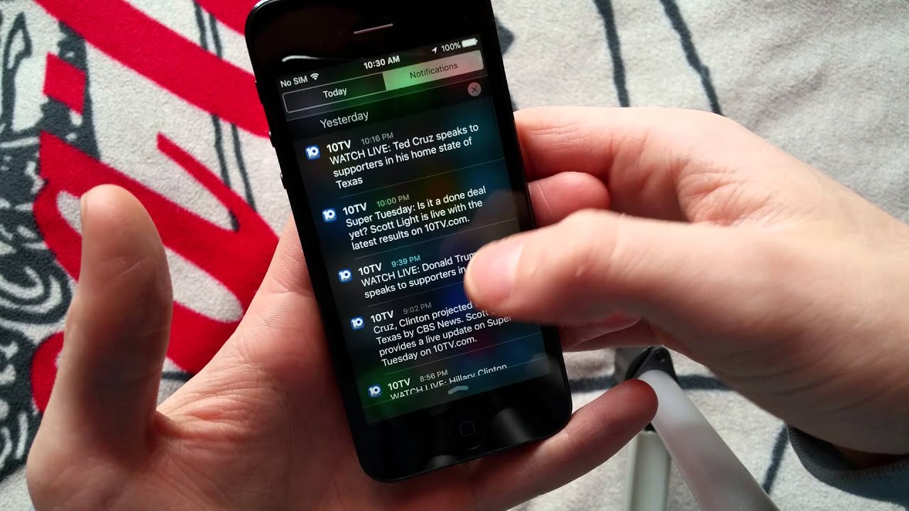 Notification Bug/Glitch in iOS 9+ for iPhone5 - YouTube