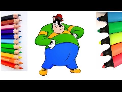 How to Draw Pete Disney from Mickey Mouse esay - YouTube