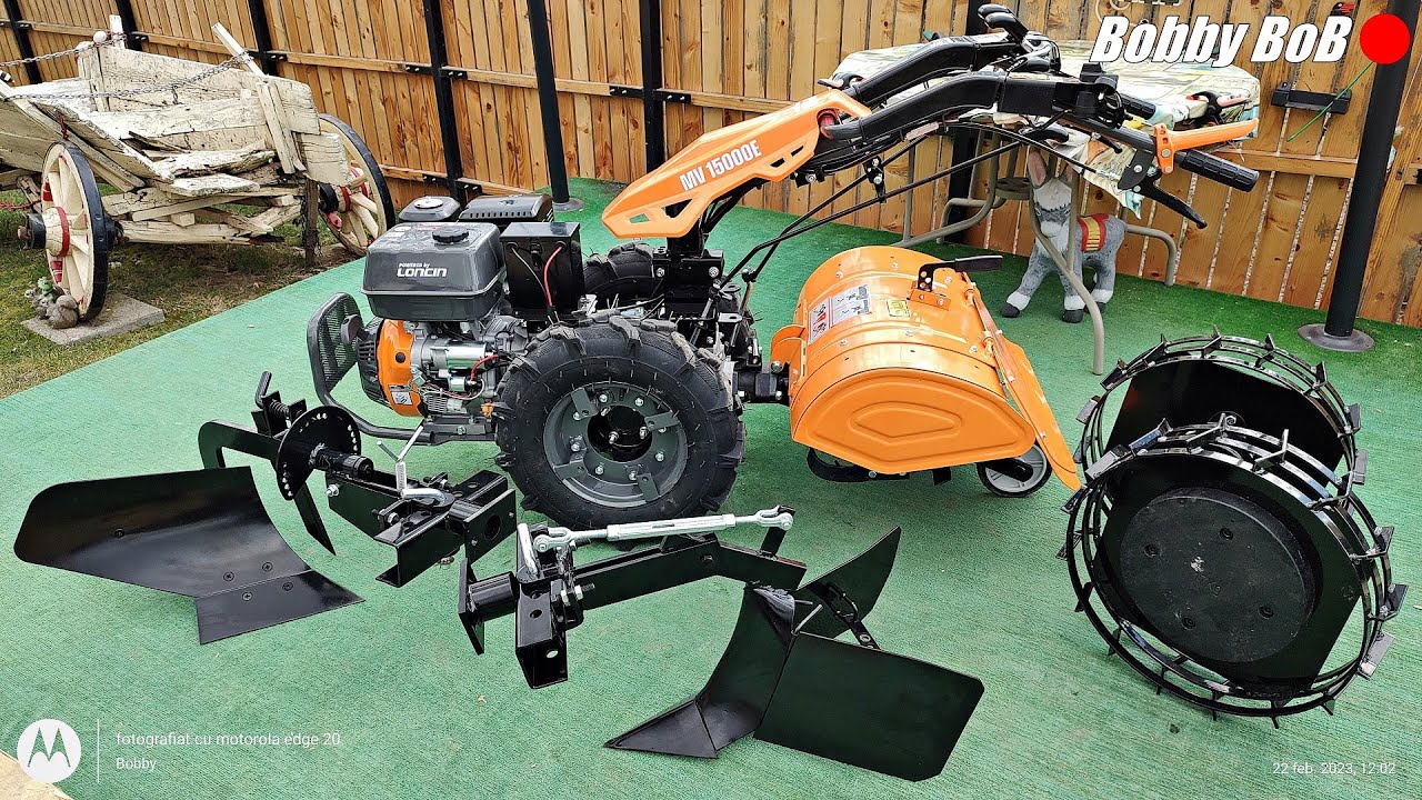 Accesorii motocultivator O'Mac - roti metalice cu greutati, plug ...