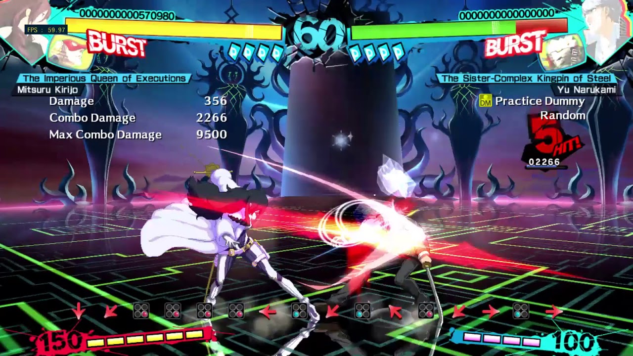 Persona 4 Arena Ultimax Mitsuru Anti Air 2D Combo #2 - YouTube