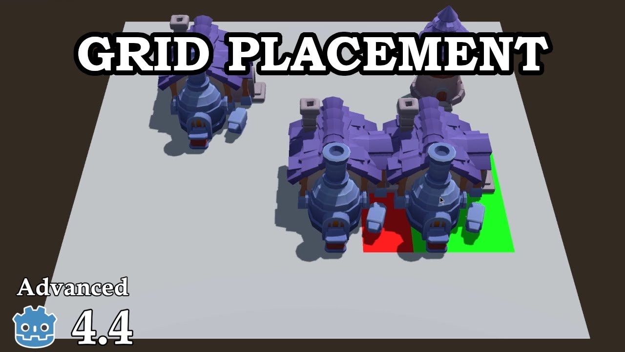 How to place objects on grid - Learn Godot 4 3D - no talking - YouTube