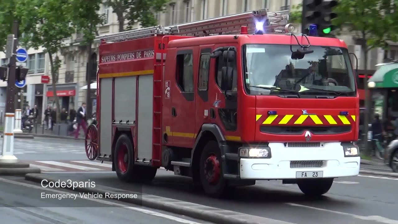 BSPP FA 23 - CS Port Royal // Paris Fire Dept. Pump 23 - YouTube