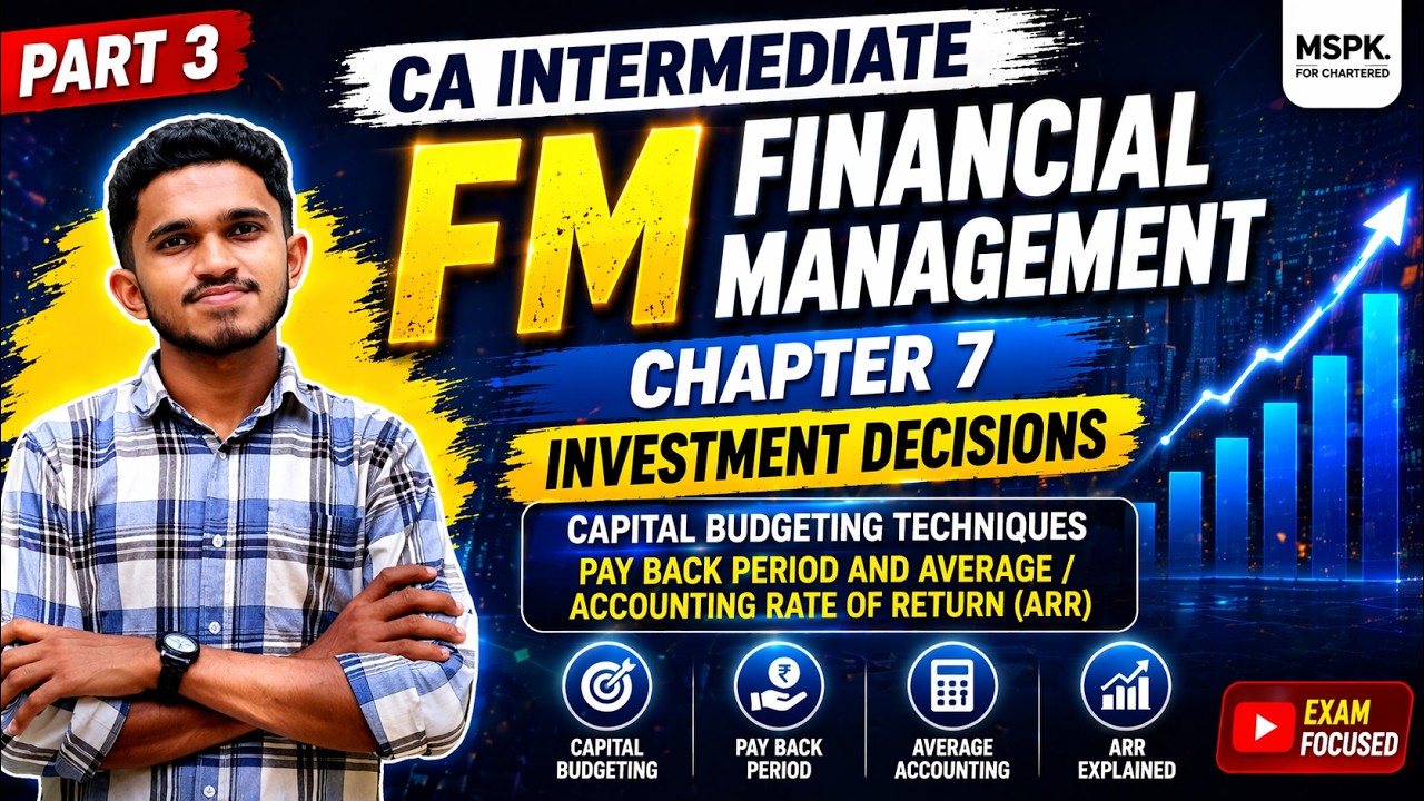CA INTERMEDIATE FINANCIAL MANAGEMENT CHAPTER 7 INVESTMENT DECISIONS ...
