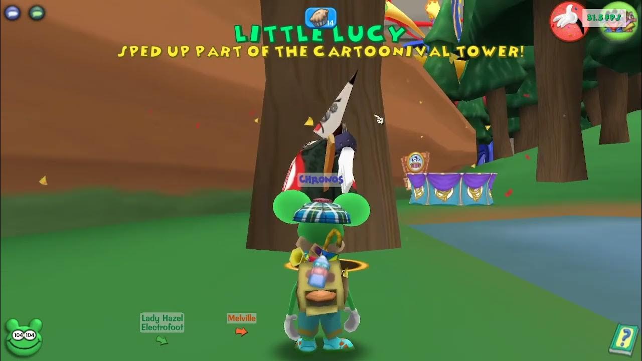 Throwing A Pie At A Cog In The Cartoonival Festival In Toontown Rewritten - YouTube