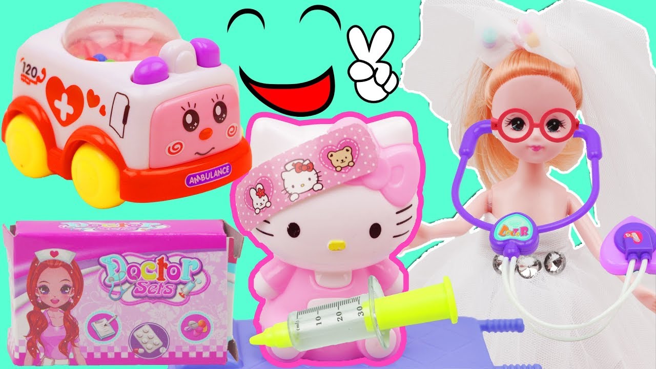 Hello Kitty Toy Doctor Set Play with Cute Baby Doll Doctor and Fun Time ...