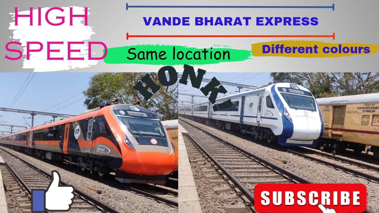 VANDE BHARAT EXPRESS|High speed Trains+ same location+different colours|#vandebharatexpress ...