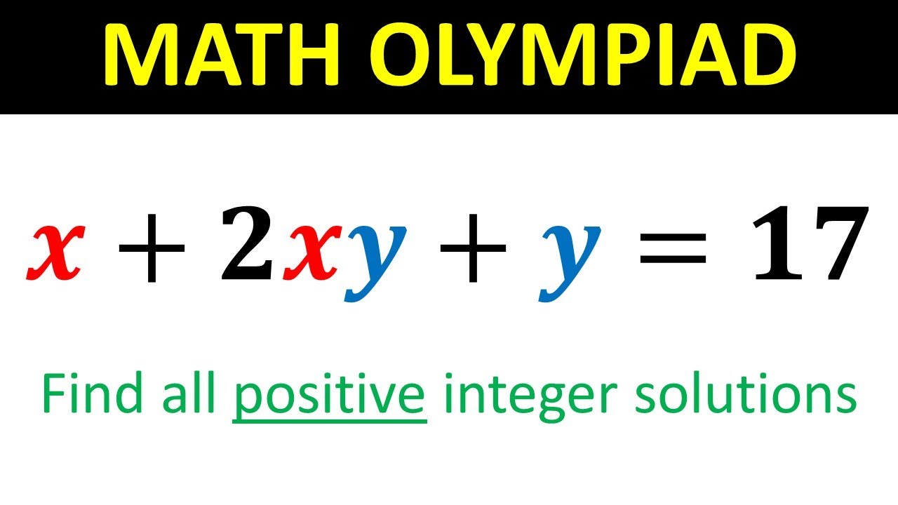 Solving A Nice Diophantine Equation | Olympiad Mathematics #maths - YouTube