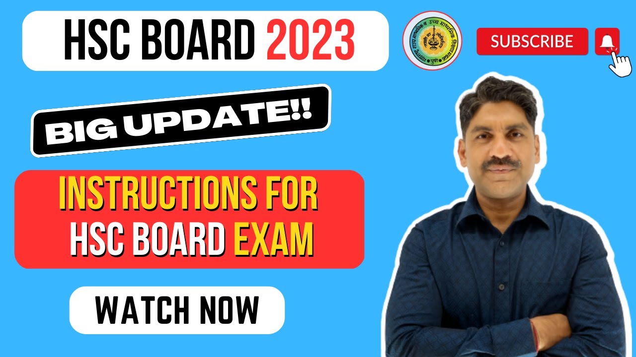 Instructions For HSC Board Exam 2023 | Big Update | Sahyadri Tutorials ...
