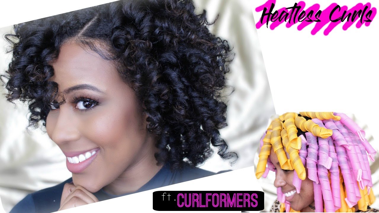 How To Heatless Curls On Natural Hair Curlformers Youtube