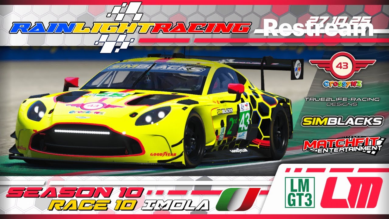 CrossyNZ | Rain Light Racing | Rd 10 Imola 75 mins - YouTube