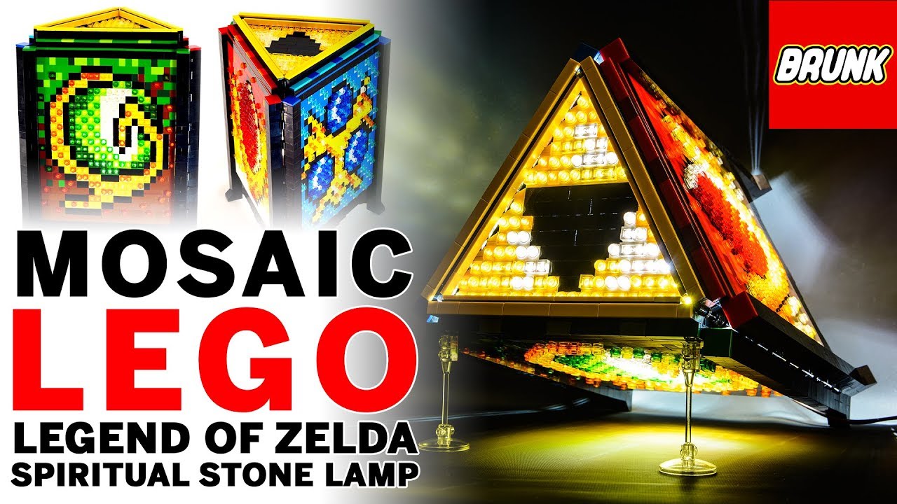 Mosaic LEGO Legend of Zelda Spiritual Stone Lamp - YouTube
