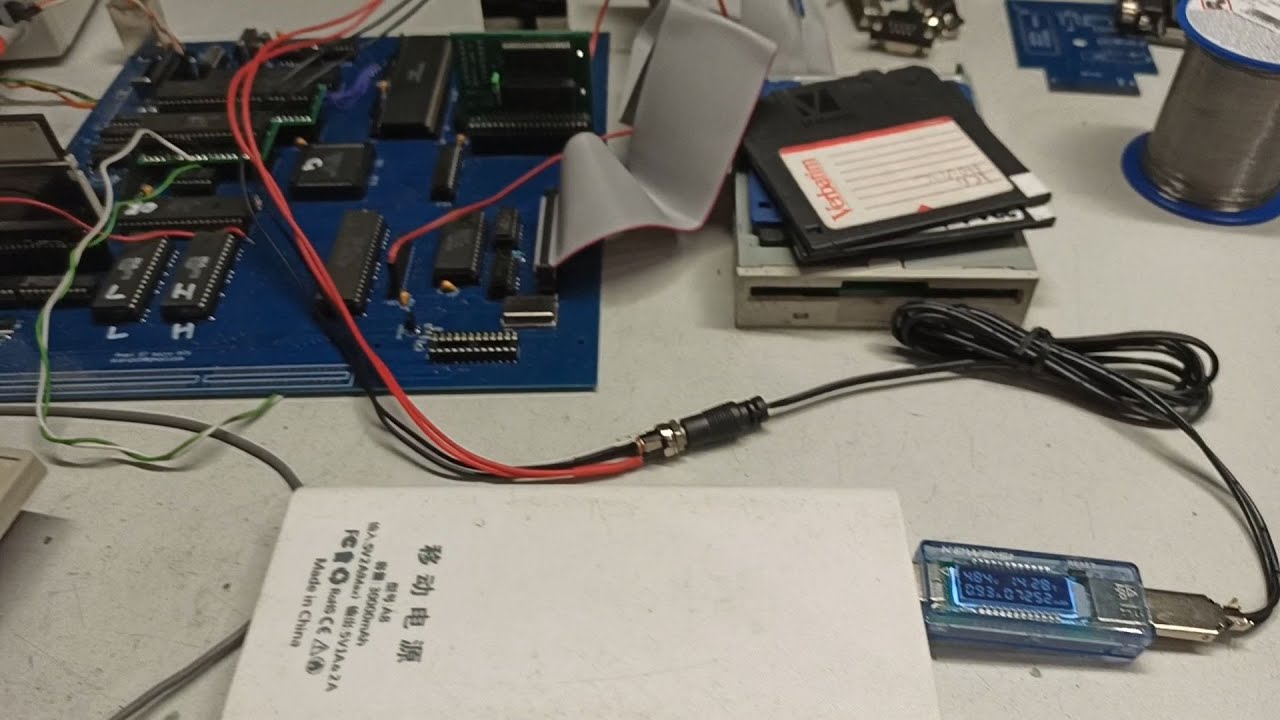 Atari ST ATX running from power bank - YouTube