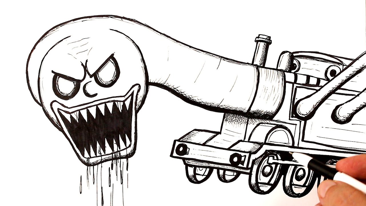 How to draw a Thomas EXE - YouTube