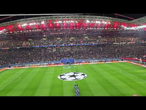 RB Leipzig Hymne und Mannschaftsaufstellung gegen Real Madrid Champions League