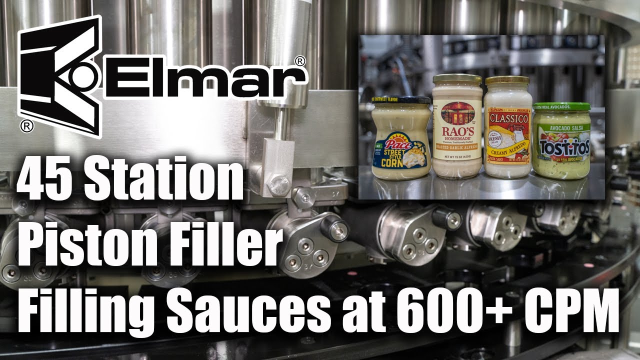 Elmar 45 Station Piston Filler for Sauces - 600+ CPM - YouTube