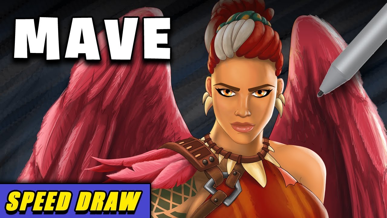 Drawing Mave Skin from Fortnite | Speed draw | Speedpaint - YouTube