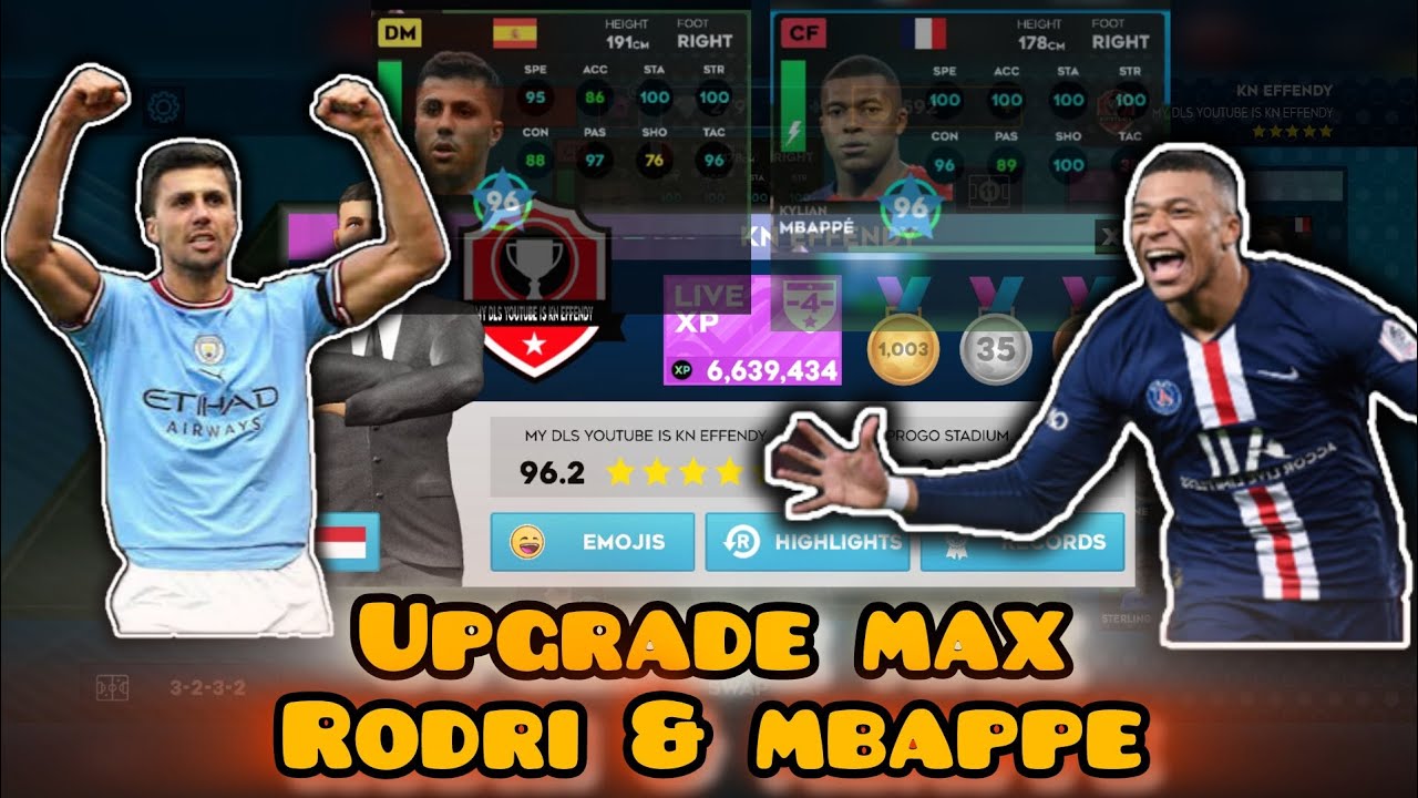 DLS 24 - BUY AND MAXING RODRI & MBAPPE RAT 86 MAX 96 Dream League ...