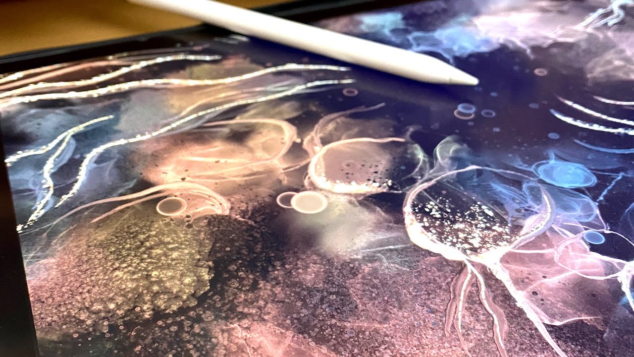 Painting a Coral Seascape in Procreate with Alcohol Ink - YouTube