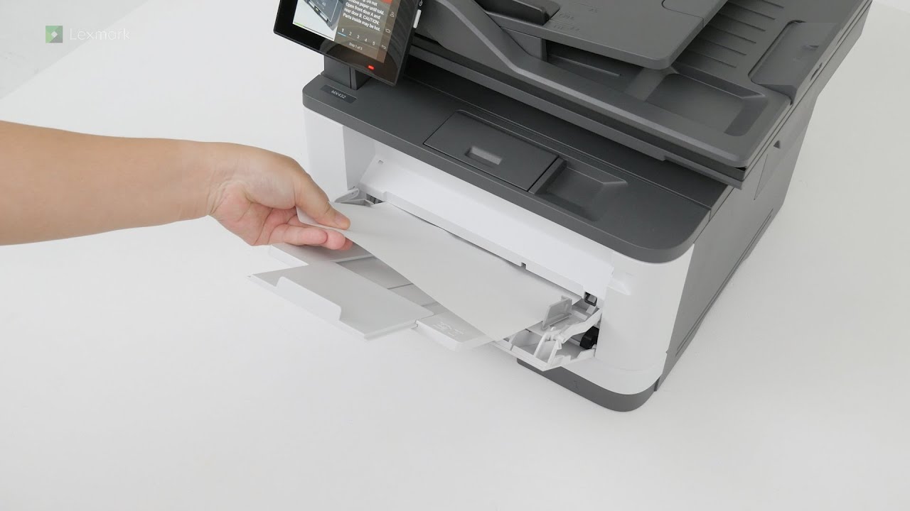 MX432—Paper jam in the multipurpose feeder - YouTube