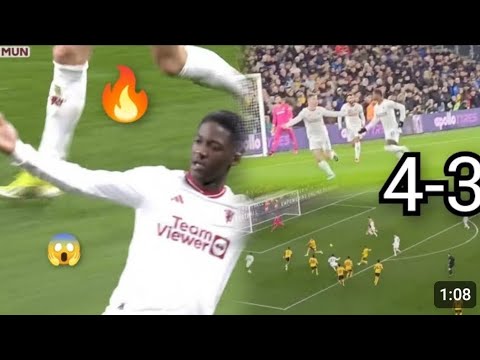 Manchester United vs Wolves 4:3 Kobbie Maino dramatic last minute win ...