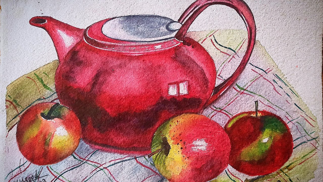 Realistic Still life Painting with Watercolour😱 / Step By Step Tutorial ...