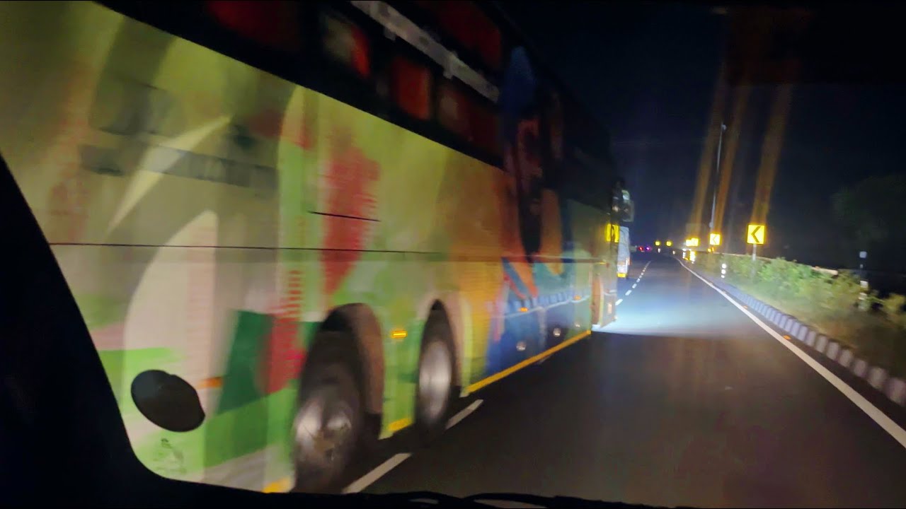 Punchiry Scania …..#bus #travels #scania #highway - YouTube