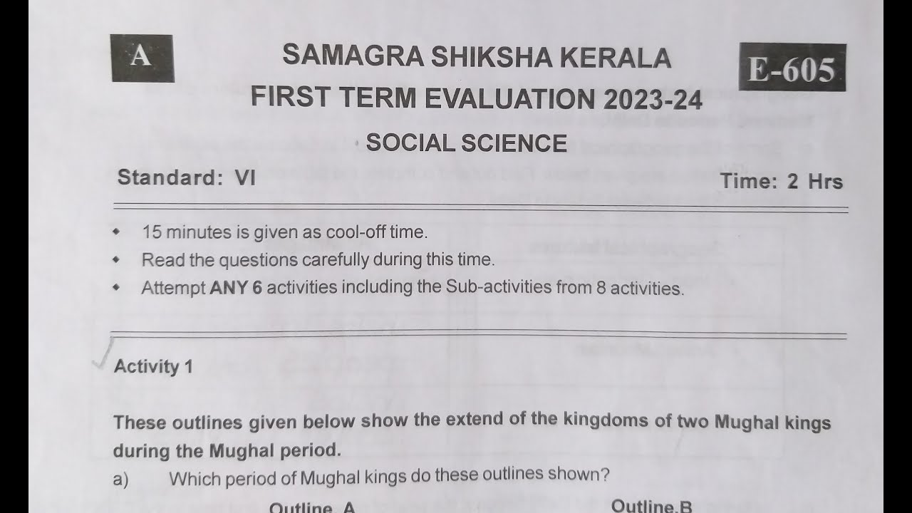 SOCIAL SCIENCE /FIRST TERM 2023-24 / KERALA/ QUESTION PAPER - YouTube
