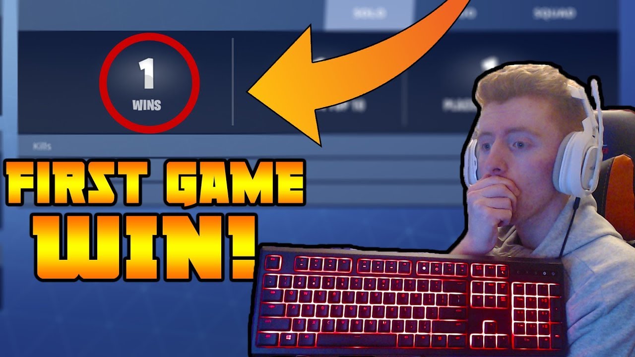 *WIN* FIRST EVER GAME of FORTNITE on PC! (Console Player Tries Fortnite ...
