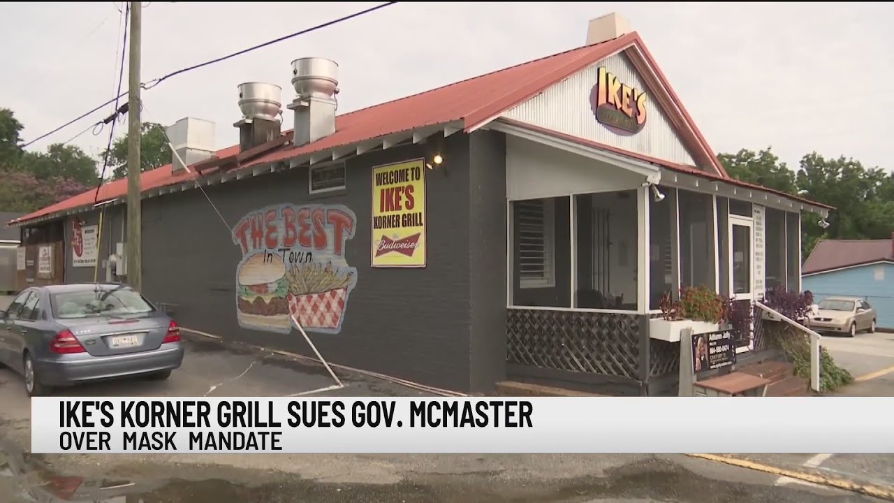 Ike's Korner Grille sues SC governor over mask order - YouTube