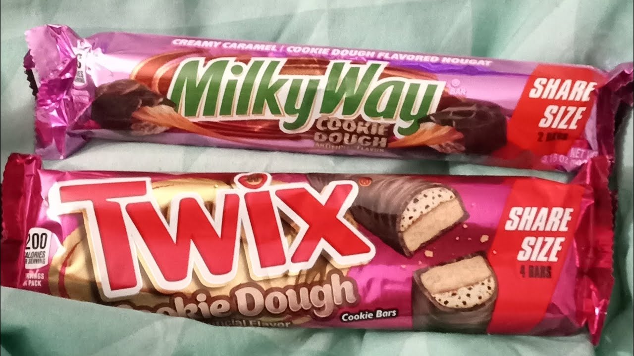 👸Krystal Tries & Rates & Revies The NEW Cookie Dough Milkyway & Twix ...