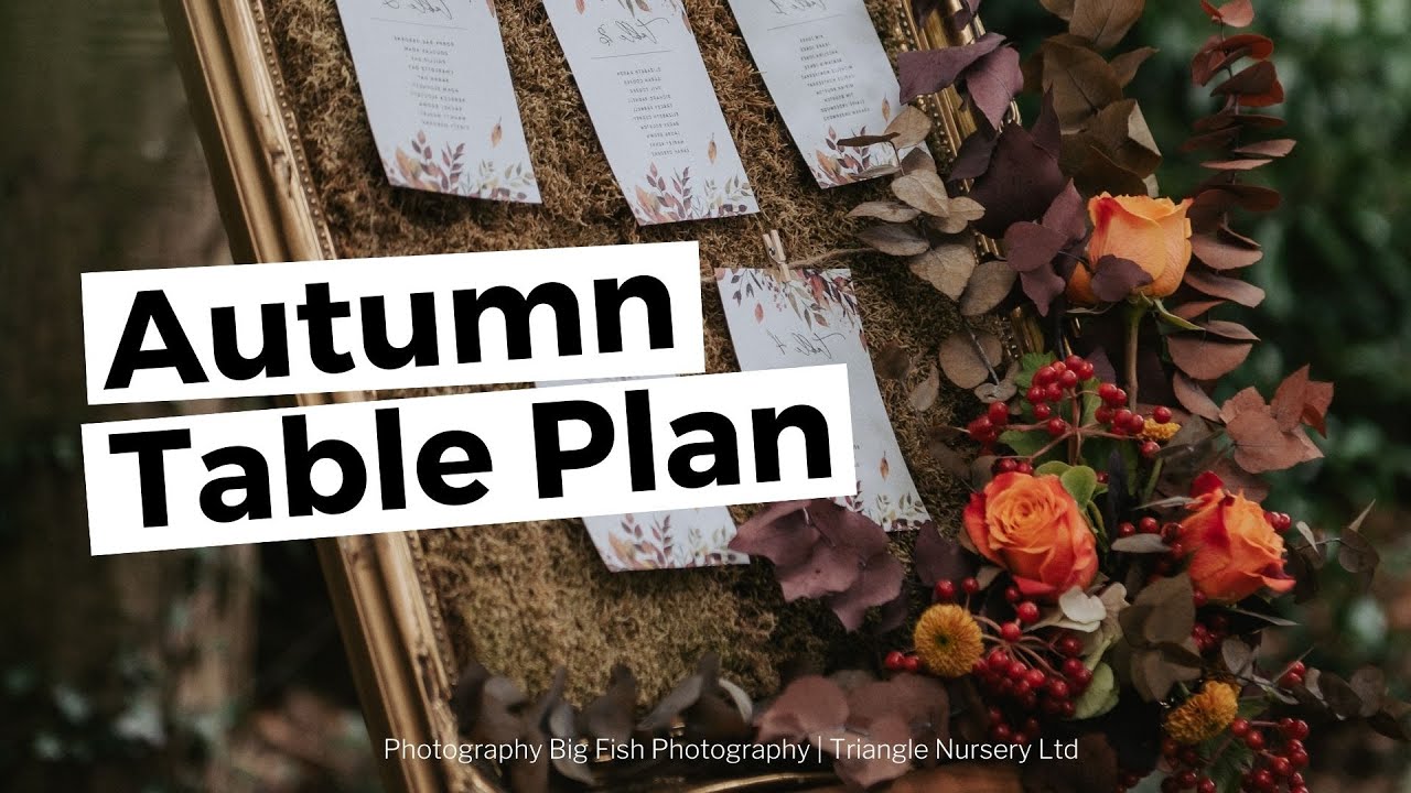 How to Make a Autumn Themed Wedding Table Plan - YouTube