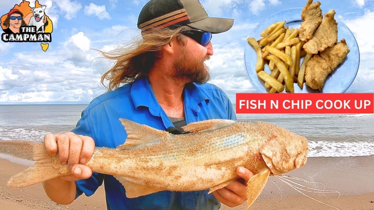 CATCH & COOK...CROC SWIMMING AROUNG...FISH & CHIPS...EASY FISH COATING ...