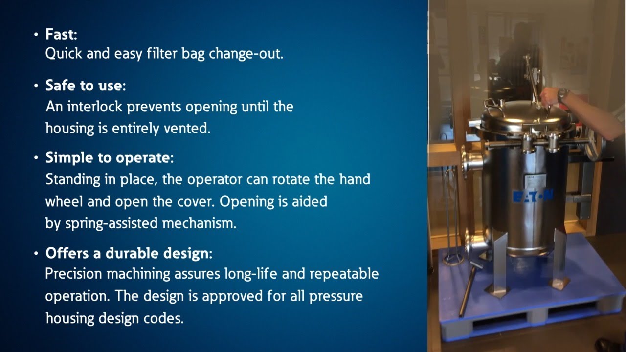 How It Works - QIC-LOCK Opening Mechanism - Eaton Filtration - YouTube