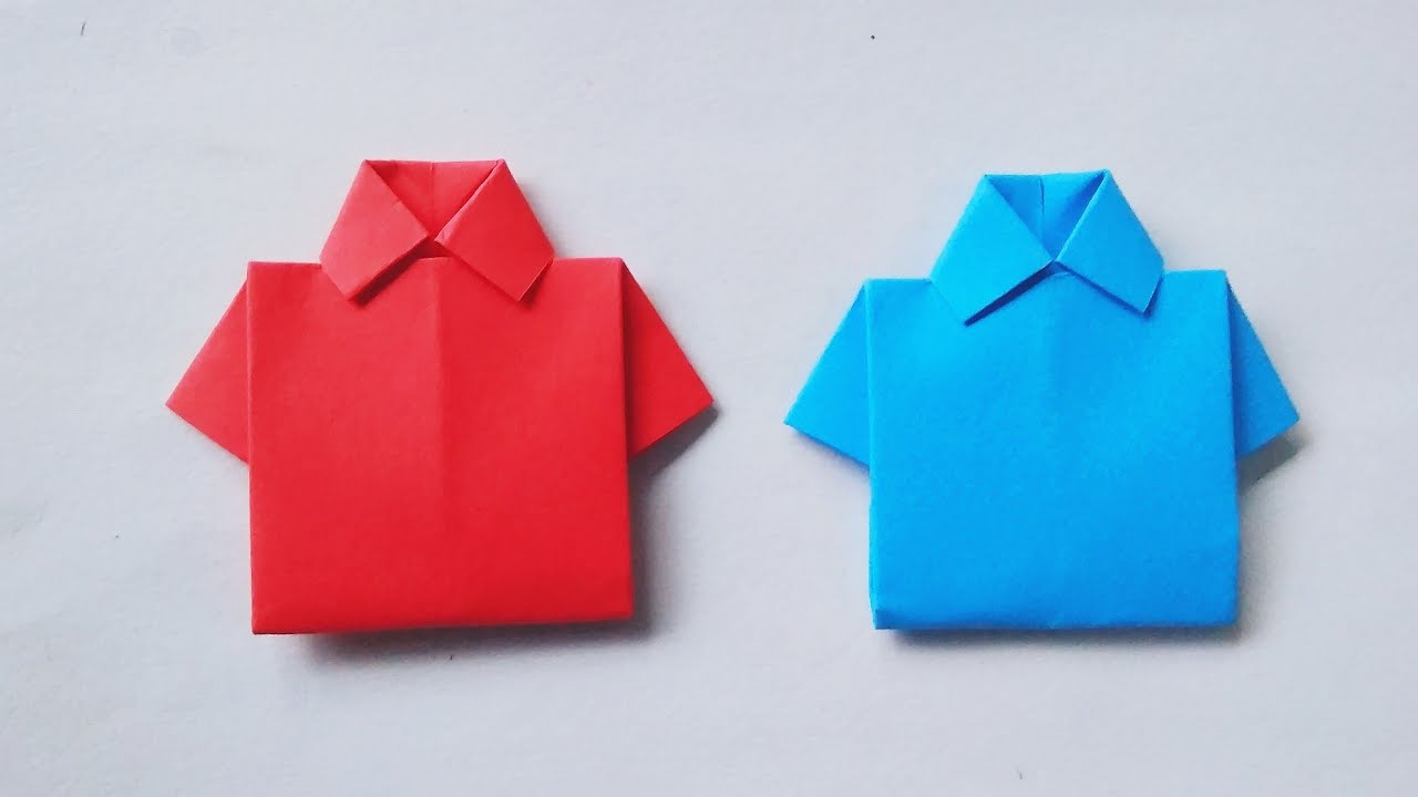 Cara Membuat Origami Baju Kemeja | Paper T-Shirt | DIY Paper Craft ...