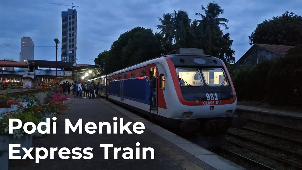 Podi Menike Express Train 1005 Departing at Early Morning from Colombo Station - YouTube