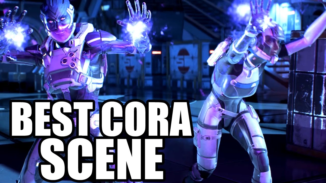MASS EFFECT ANDROMEDA - Best Cora Scene - Cora Saves Asari Ark - YouTube