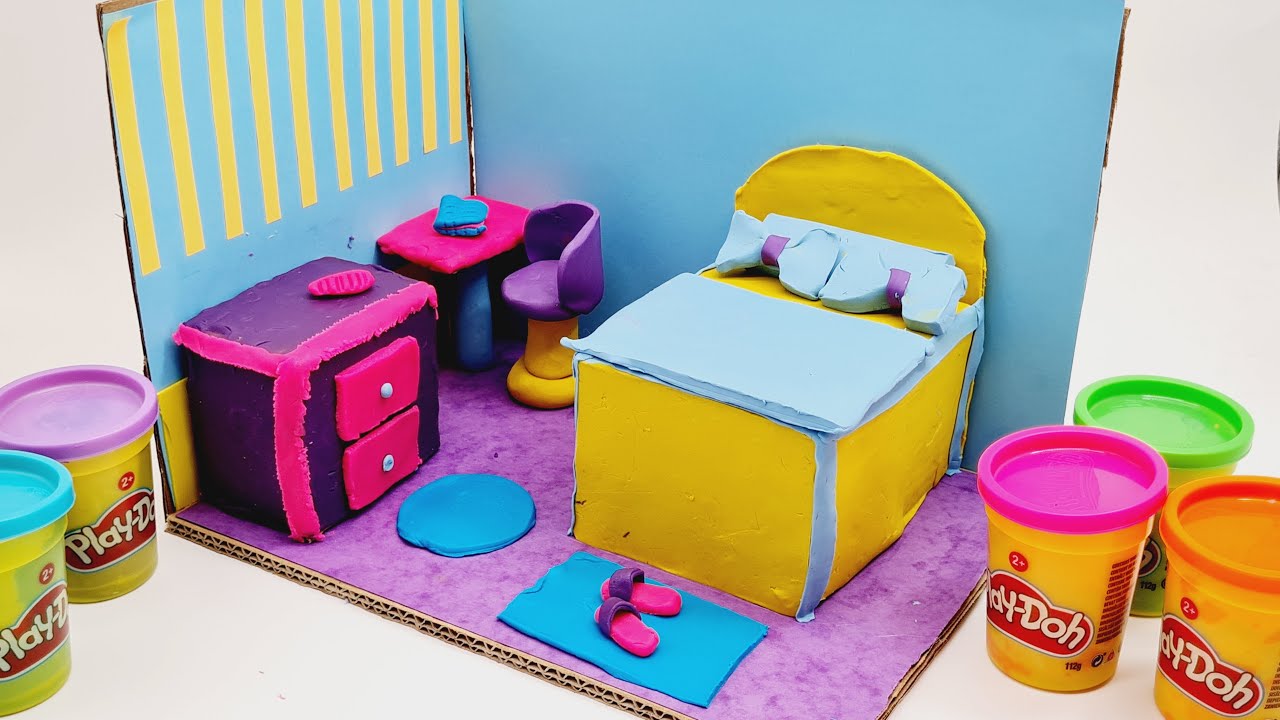 How to Make Colorful Bedroom from Clay Plymer PlayDoh #12 - YouTube