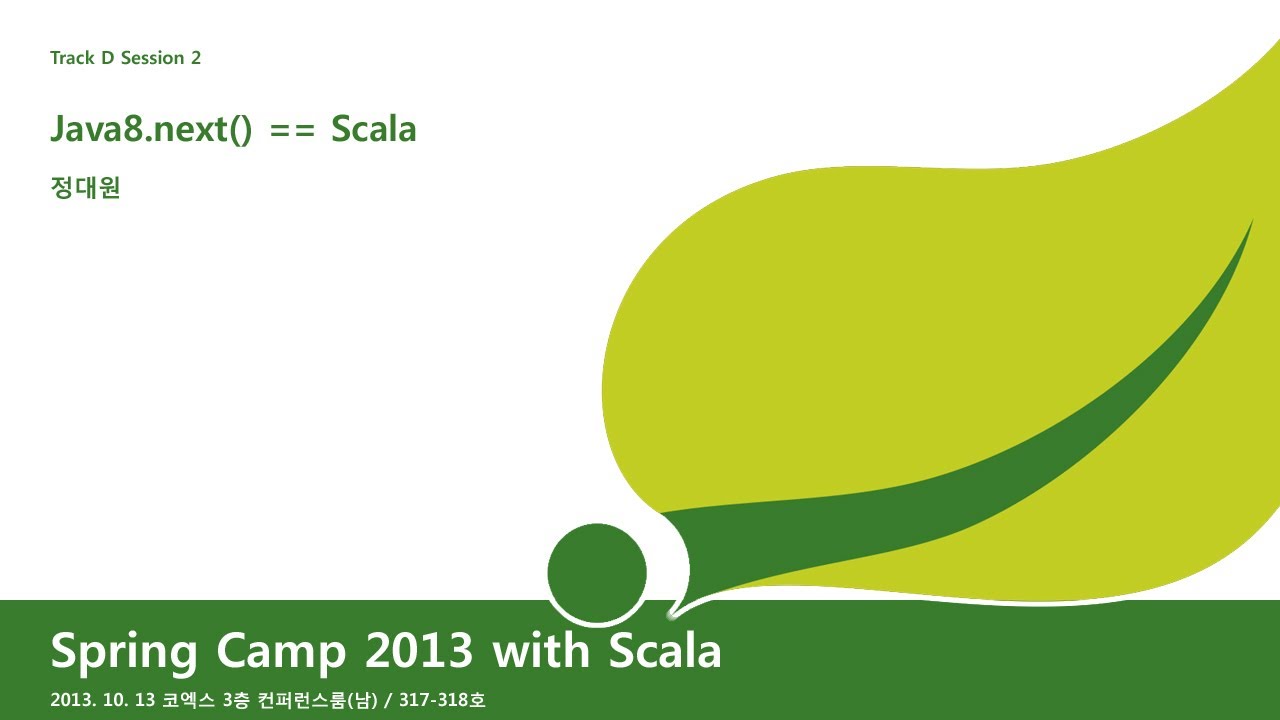 [SpringCamp2013] Java8.next() == Scala - YouTube