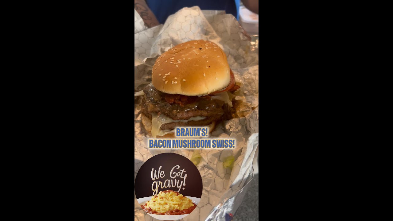 Braums Bacon Mushroom Swiss Burger! - YouTube