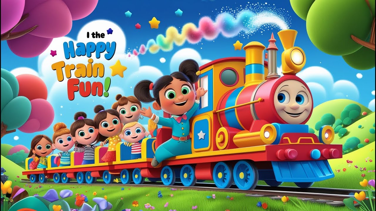 I am happy train🚂 Joyful train rhymes for kids | Nursery Rhymes | Kids ...