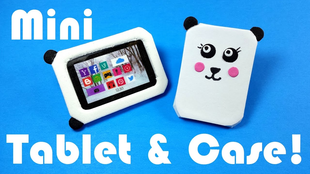 DIY Miniature Tablet & Panda Case - Dollhouse DIY - YouTube