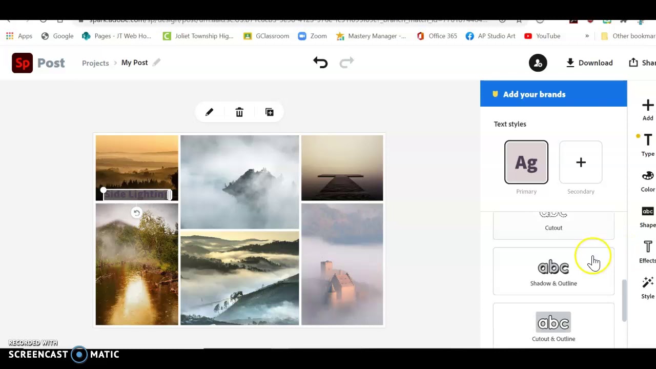 How to make a collage using Adobe Spark - YouTube