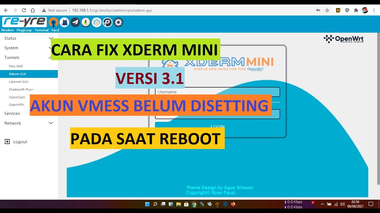 Cara Fix Xderm-Mini Versi 3.1 Akun Vmess Belum Disetting Atau Akun Trojan Belum Disetting - YouTube