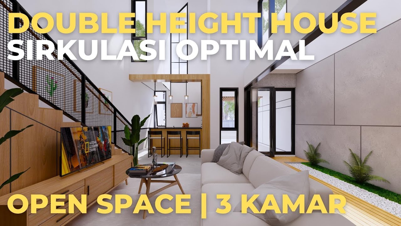 RUMAH 6X15 METER 2 LANTAI, TERASA LUAS BANGET | DOUBLE HEIGHT HOUSE | 3 ...