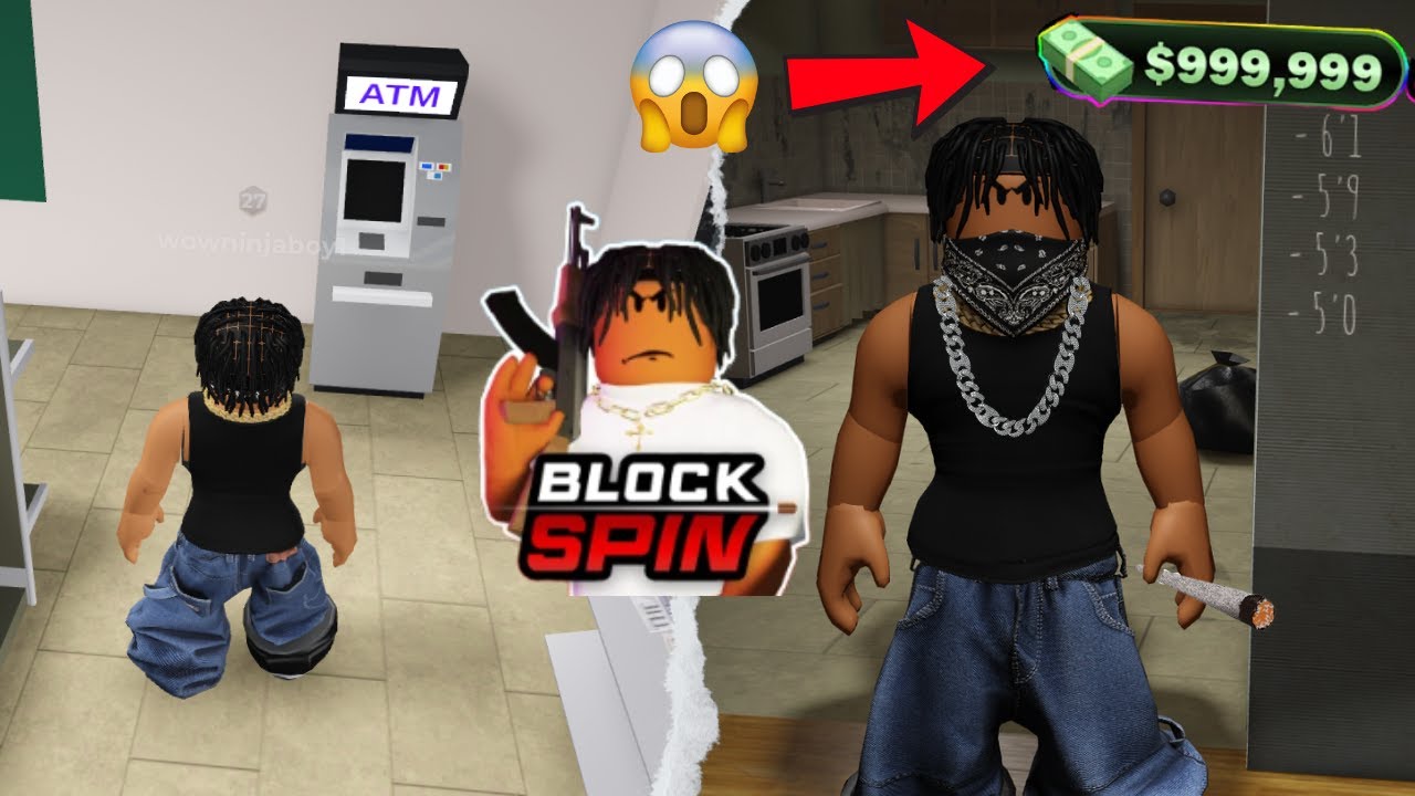 BlockSpin Roblox Robbing every Bank in The Hood ! - YouTube