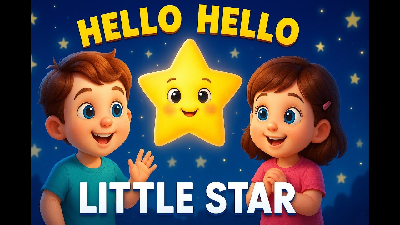Hello Hello Little Star 🌟 Kids Nursery Rhyme ll Baby Songs ll Learn ...