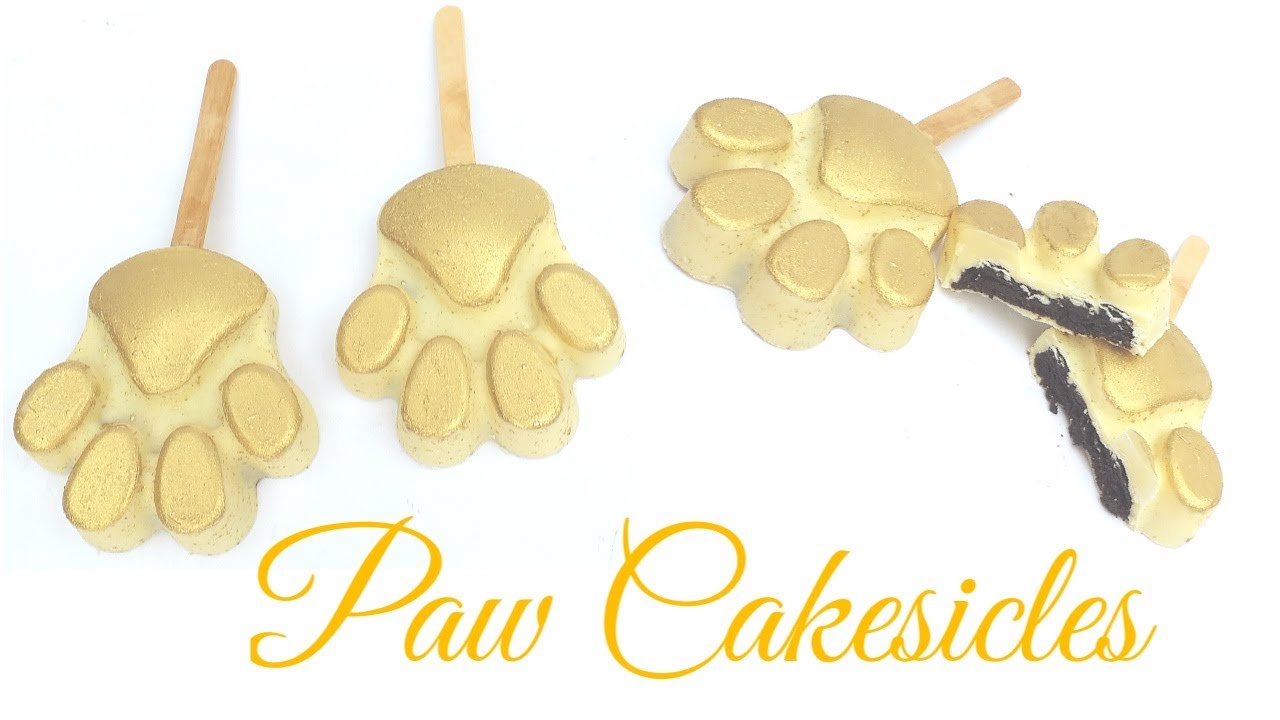 Paw Cakesicles | Cake Popsicle | Paw Oreo Cakesicle - YouTube
