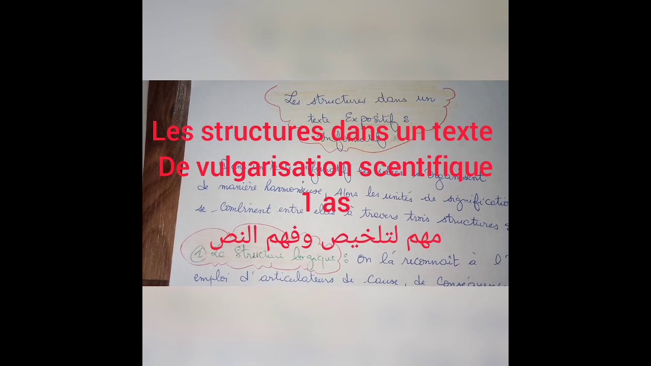 les trois structures dans un texte explicatif 1 as - YouTube